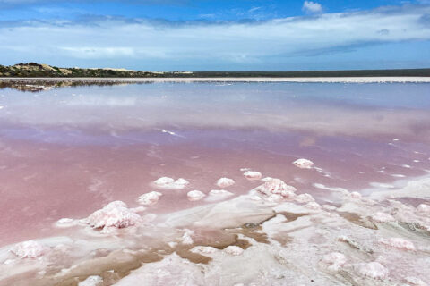 Pink Lakes in South Australia
